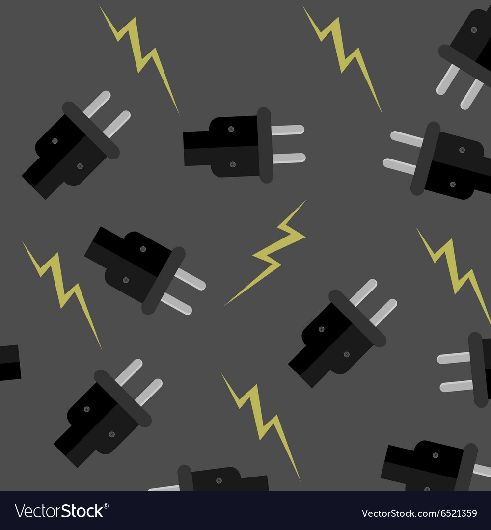 Seamless pattern electricity Royalty Free Vector Image
