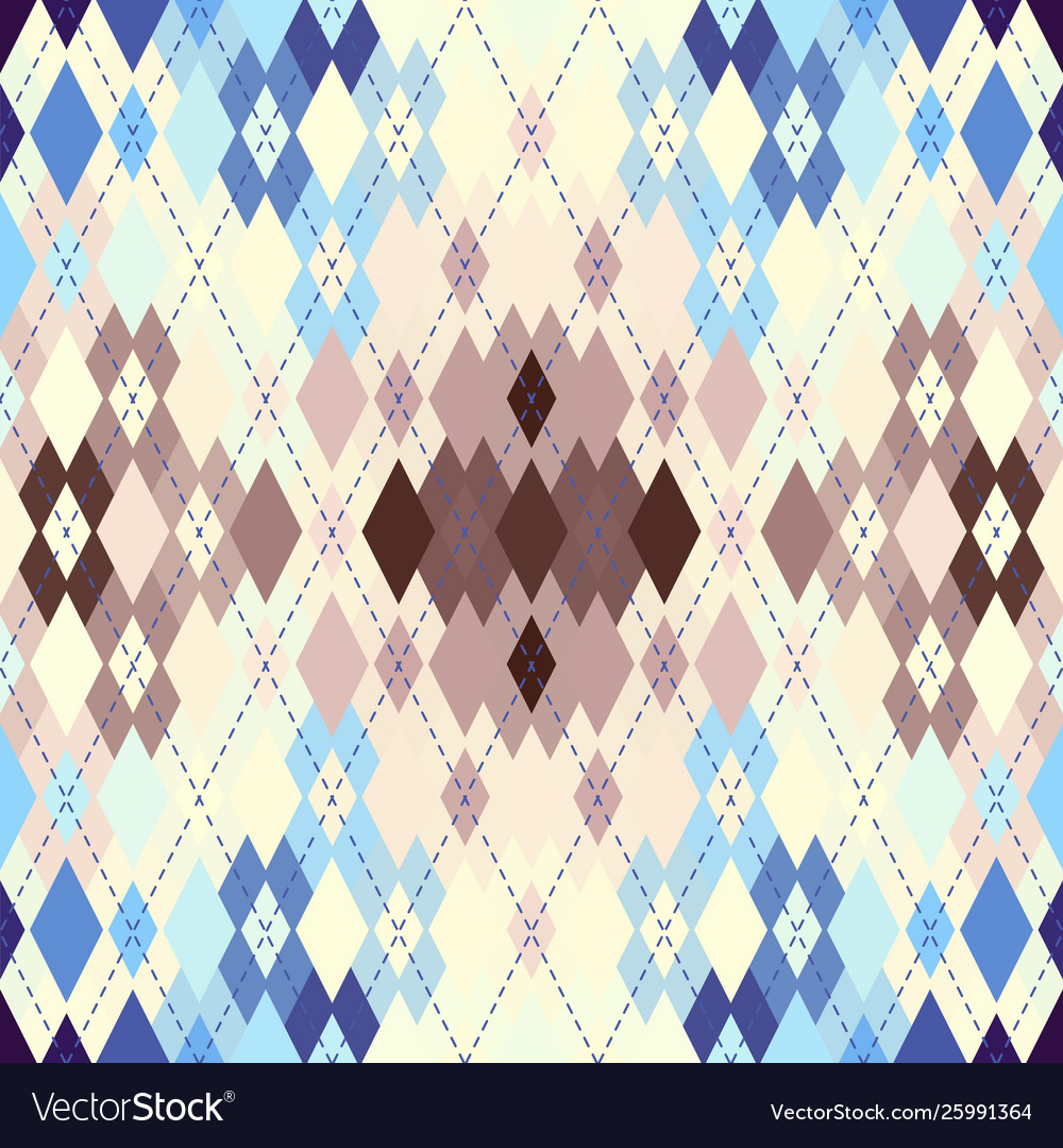 Argyle seamless pattern background Royalty Free Vector Image