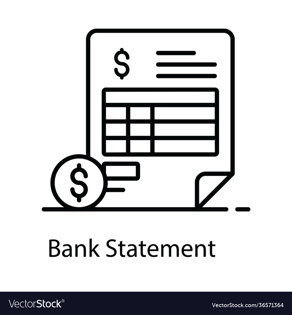 Bank statement Royalty Free Vector Image - VectorStock