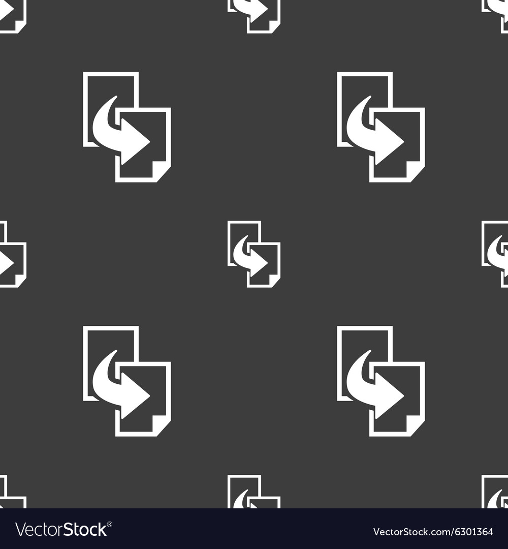 Copy File Sign Icon Duplicate Document Symbol Vector Image