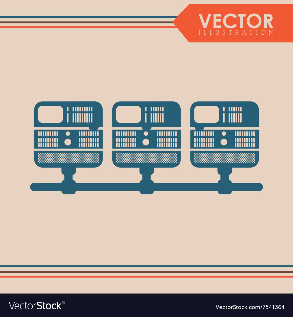 Data center design Royalty Free Vector Image - VectorStock