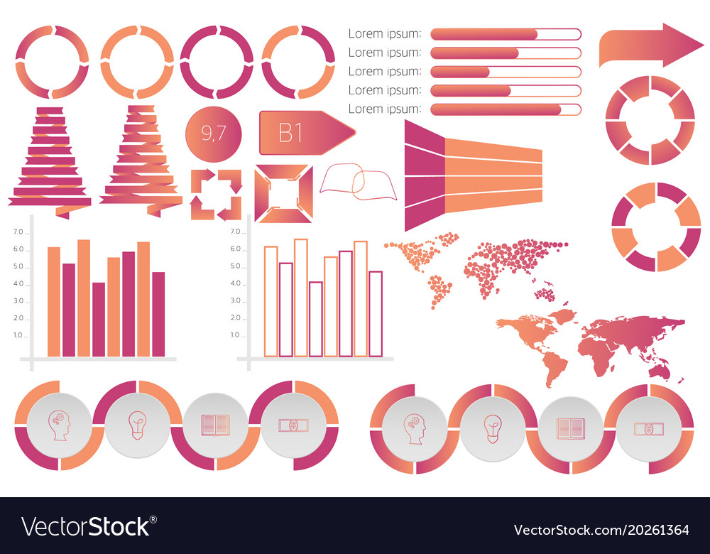 Infograph set2 Royalty Free Vector Image - VectorStock