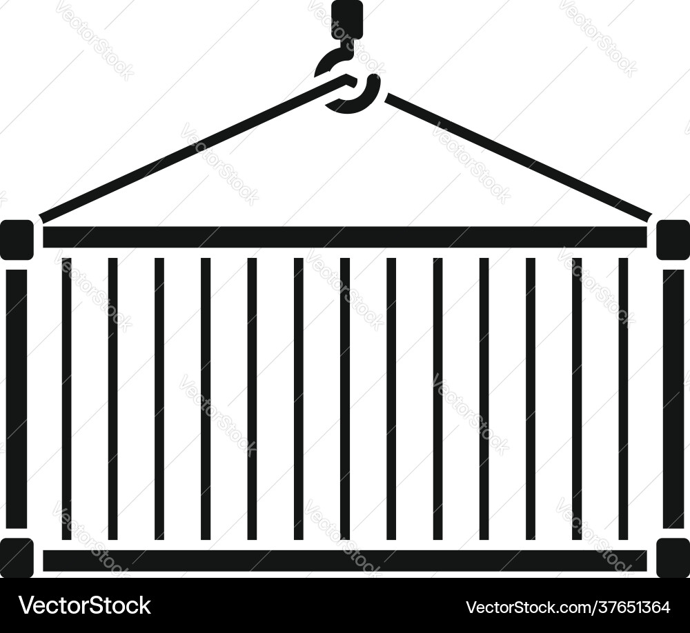 Port cargo container icon simple style Royalty Free Vector