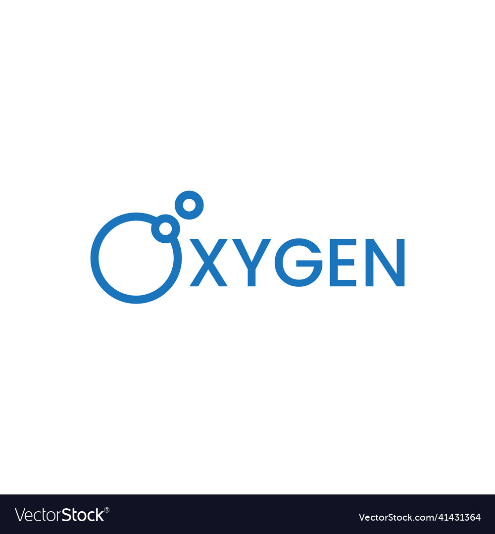 Simple oxygen logo design Royalty Free Vector Image