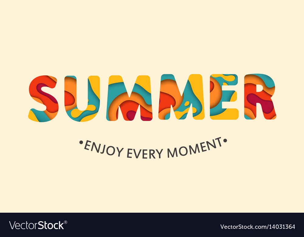 Summer card enjoy every moment Royalty Free Vector Image Summer card enjoy every moment Royalty Free Vector Image