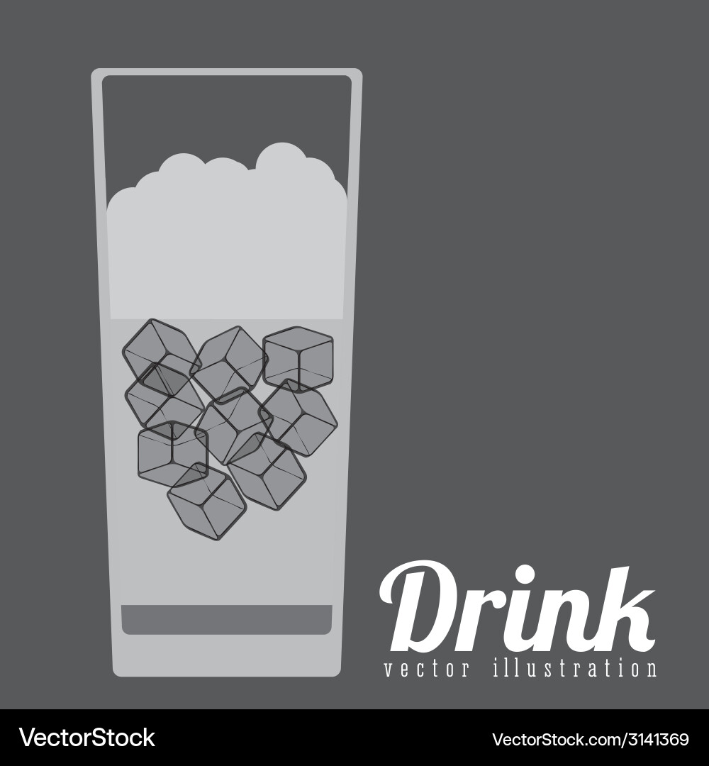 Drinks design over gray background Royalty Free Vector Image