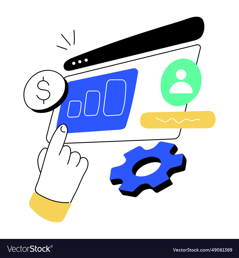 Ppc analysis Royalty Free Vector Image - VectorStock