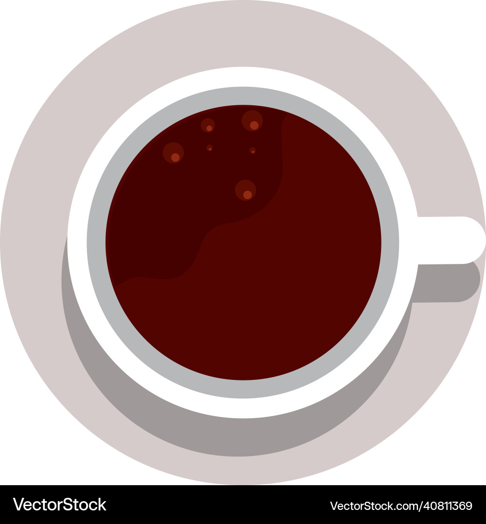 Top view coffee cup Royalty Free Vector Image - VectorStock