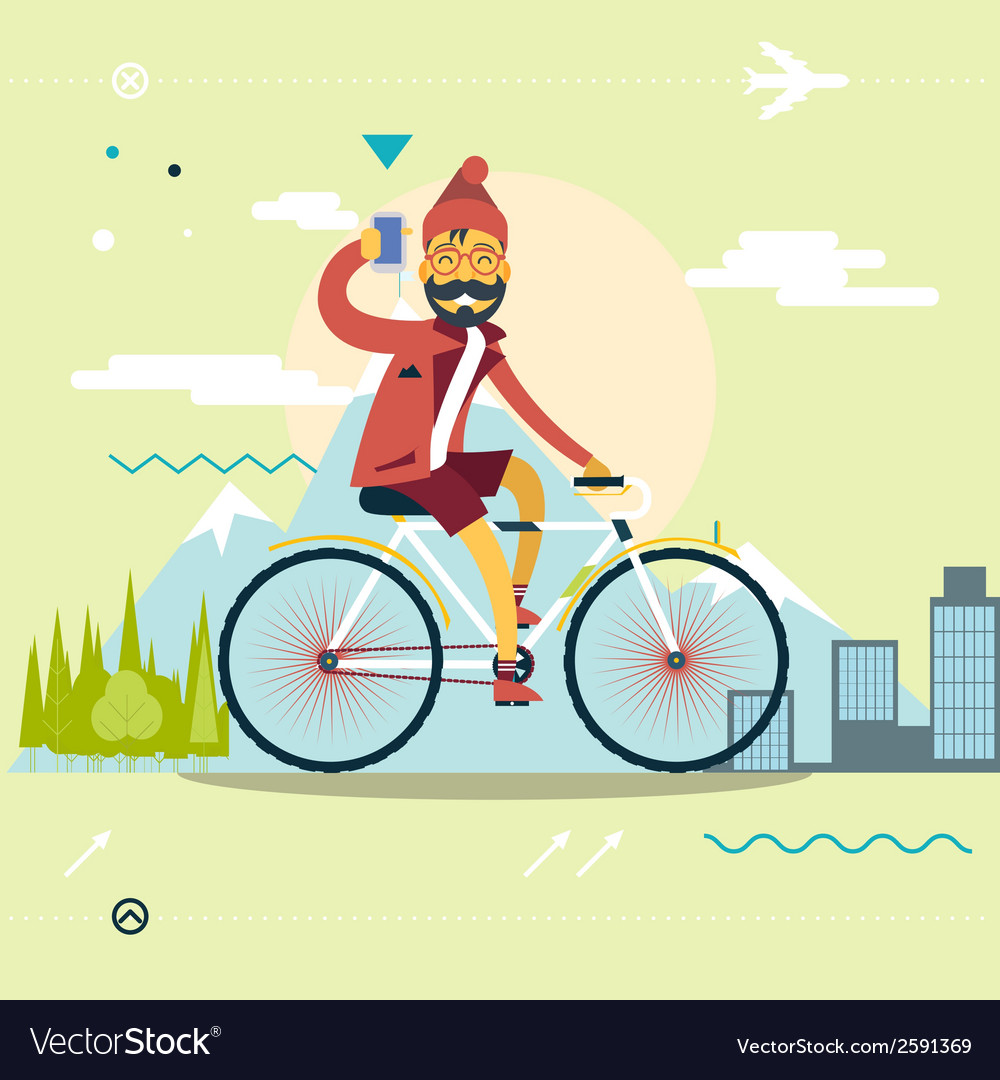 Travel lifestyle concept of planning a summer Vector Image Travel lifestyle concept of planning a summer Vector Image