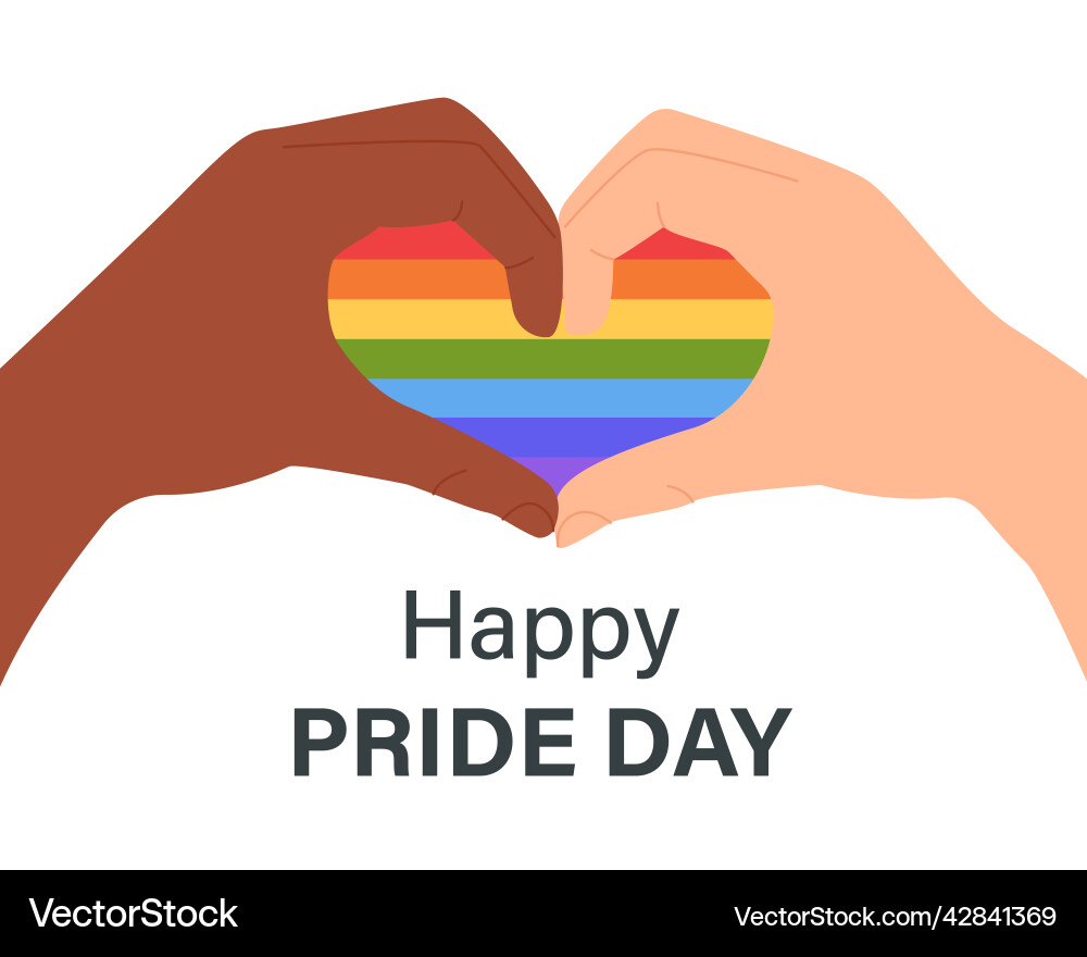 Two hands create a heart shape Royalty Free Vector Image