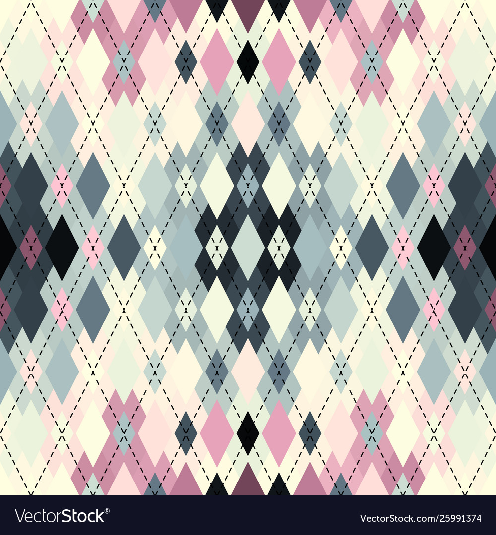 Argyle seamless pattern background Royalty Free Vector Image