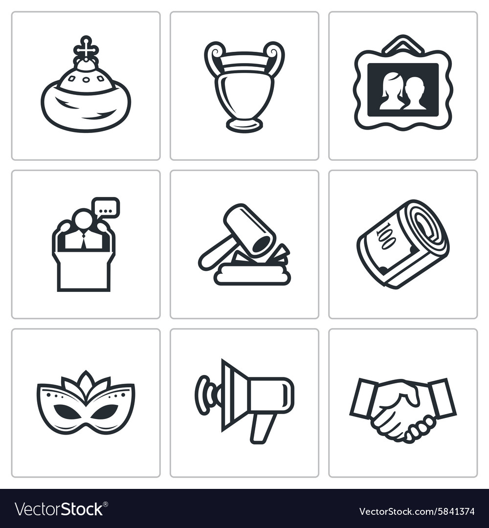 Auction icons set Royalty Free Vector Image - VectorStock Auction icons set Royalty Free Vector Image - VectorStock