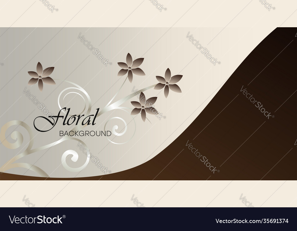 Floral gradient background with patterns Vector Image