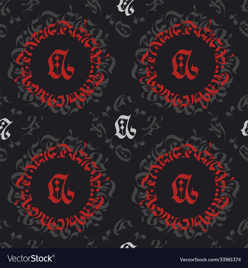 Gothic seamless pattern creative hand-drawn Vector Image