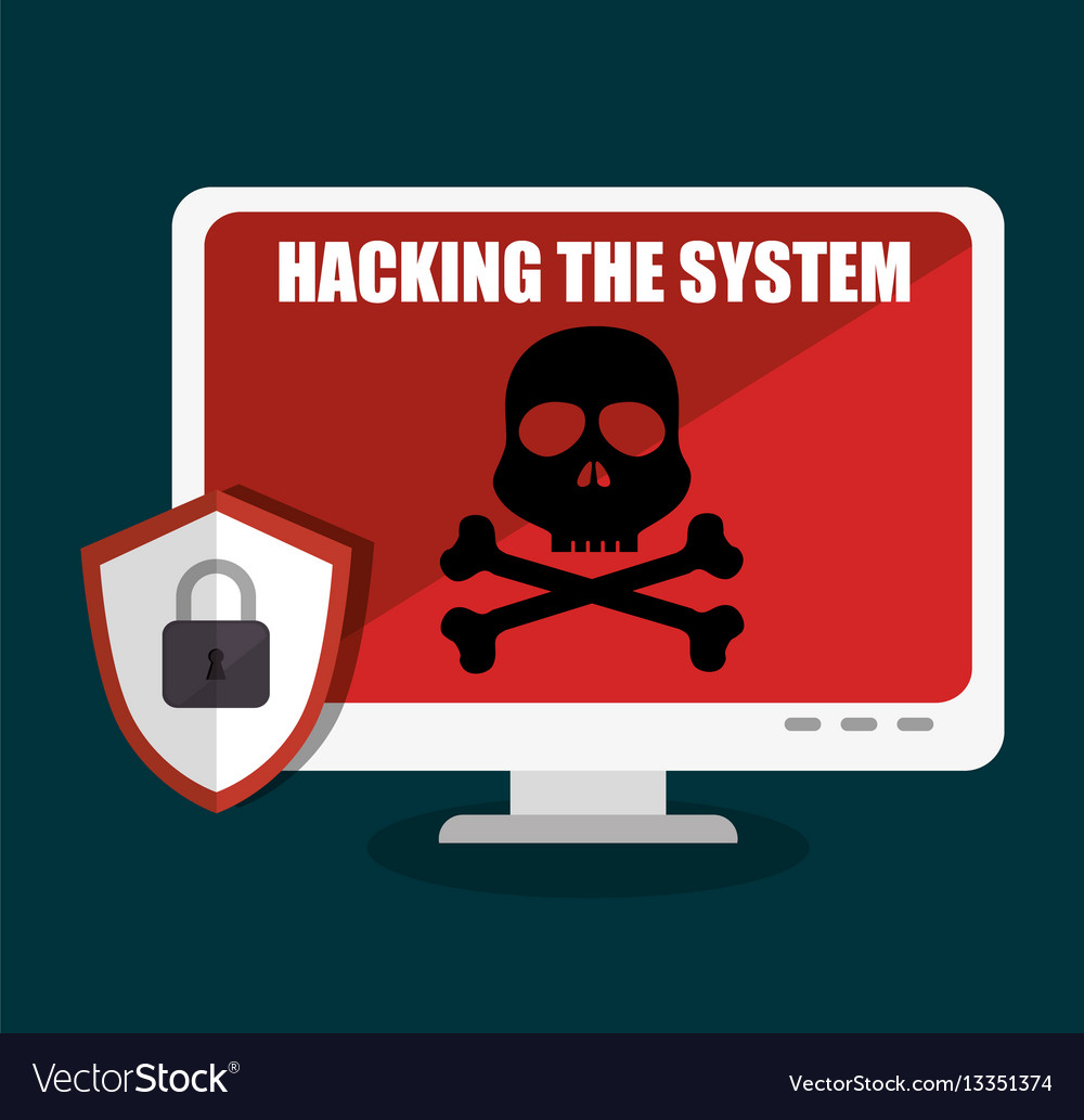 Hacking the system concept icons Royalty Free Vector Image