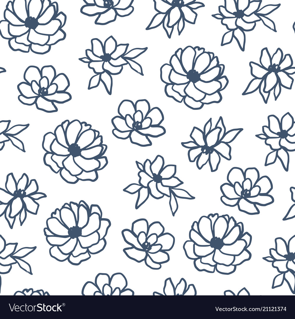 Hand drawn pattern Royalty Free Vector Image - VectorStock