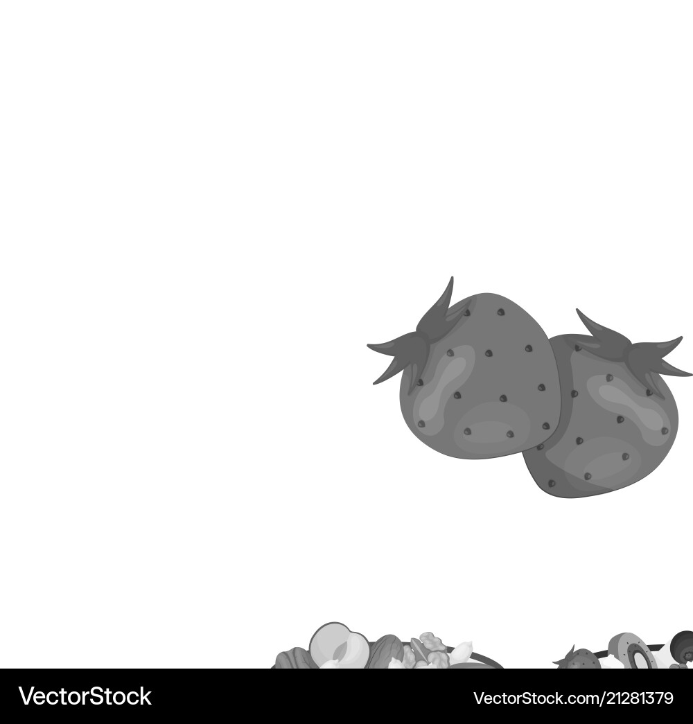Dessert fragrant monochrome icons in set Vector Image