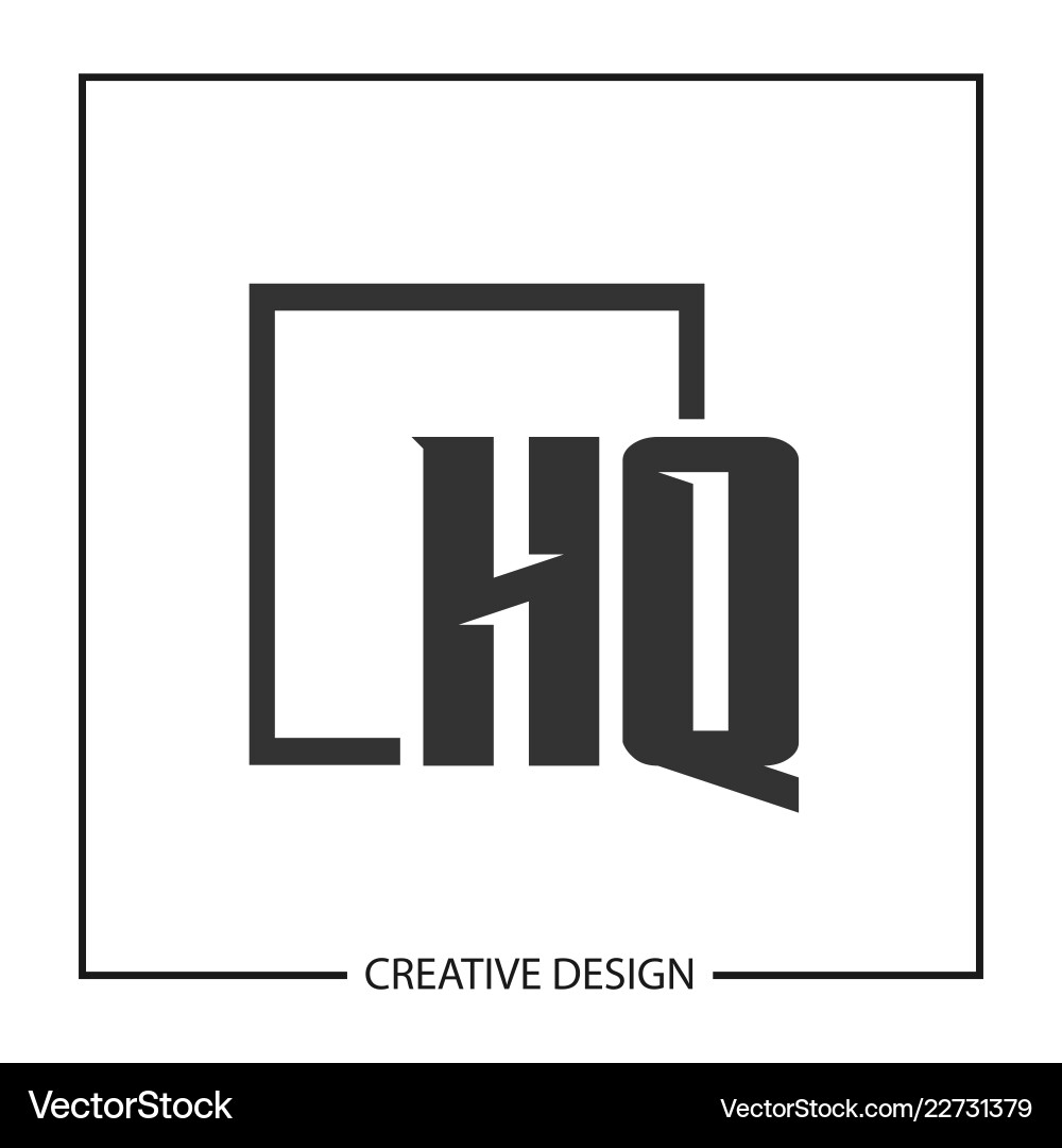 Initial letter hq logo template design Royalty Free Vector