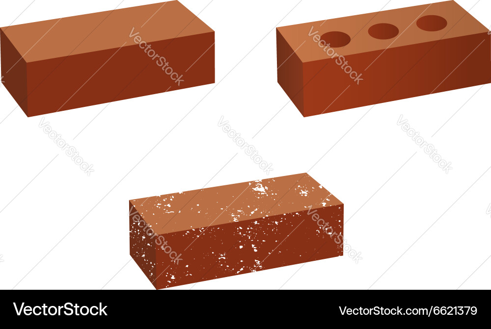 Just brick icons set brick badge templates Vector Image