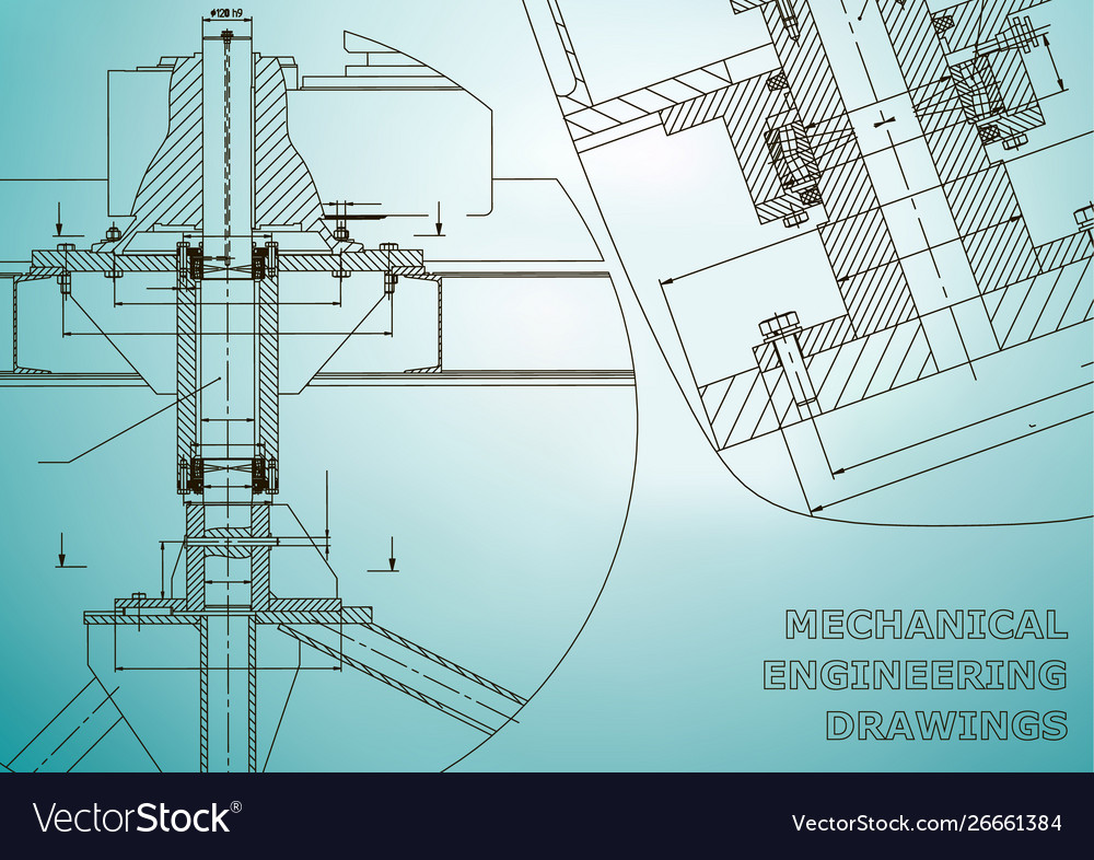 Mechanical engineering technical backgrounds Vector Image