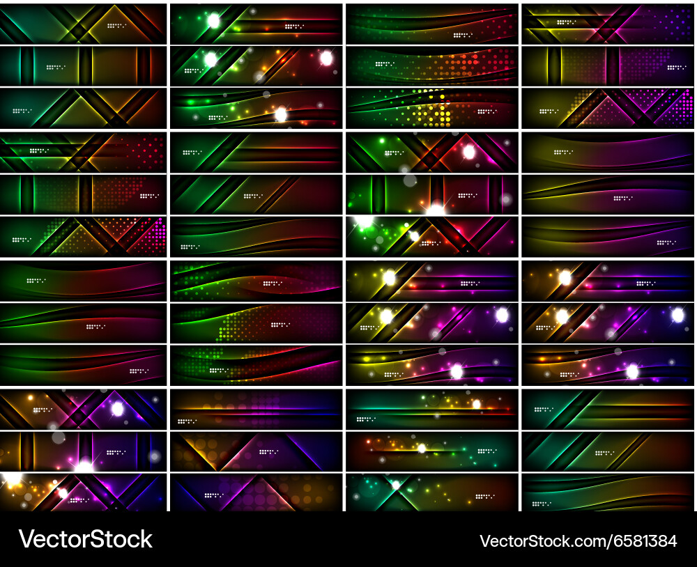 Mega collection space abstract backgrounds Vector Image
