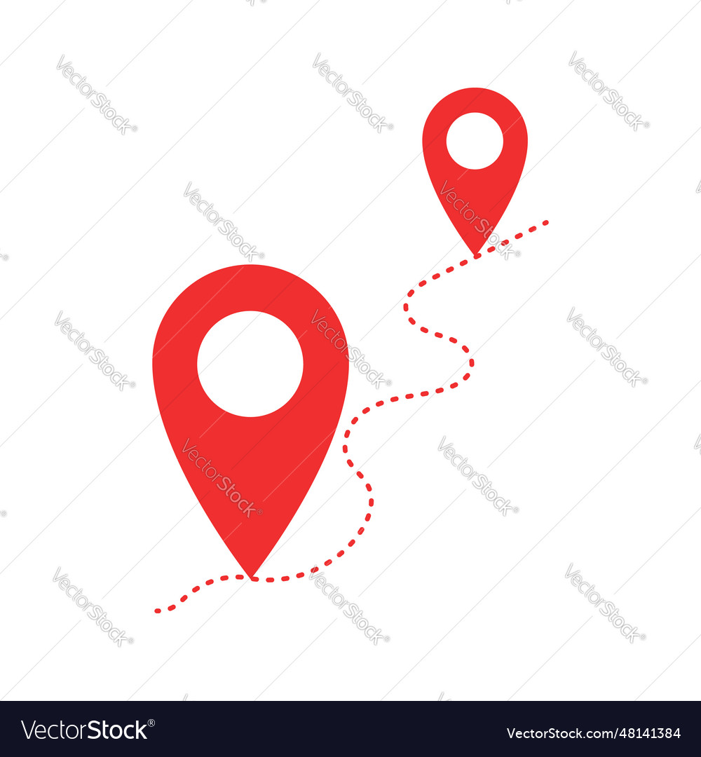 Red location pointer navigation Royalty Free Vector Image