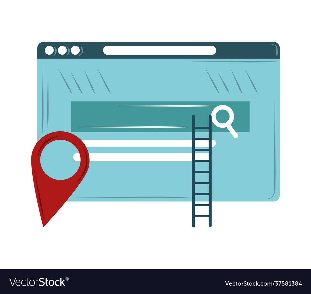 Seo location pointer Royalty Free Vector Image
