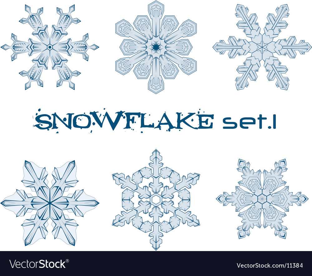 Snowflakes Royalty Free Vector Image - VectorStock