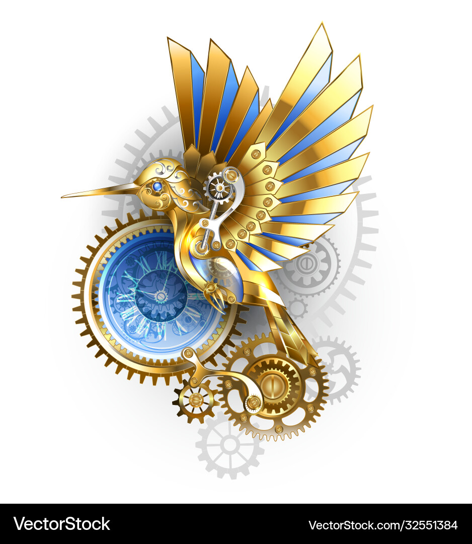 Steampunk hummingbird Royalty Free Vector Image