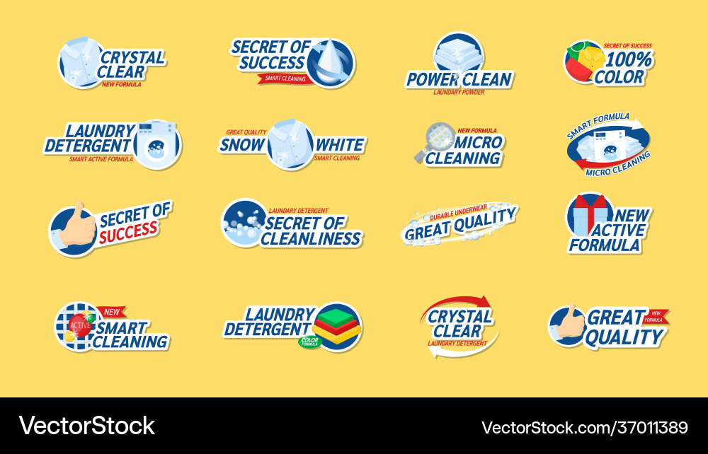 Advertising clean linen detergent washing Vector Image