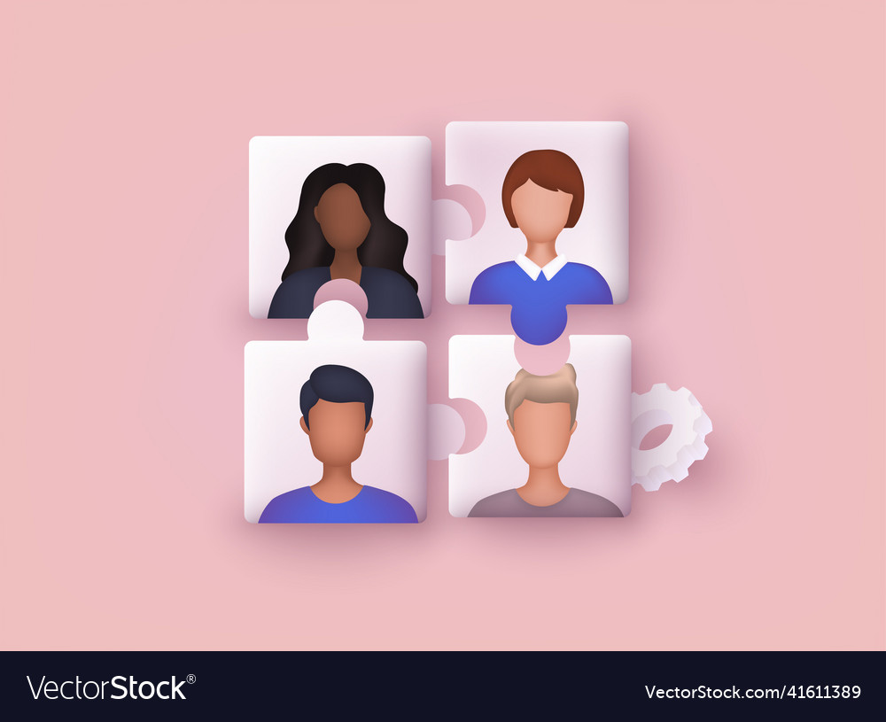 Business concept team work people Royalty Free Vector Image