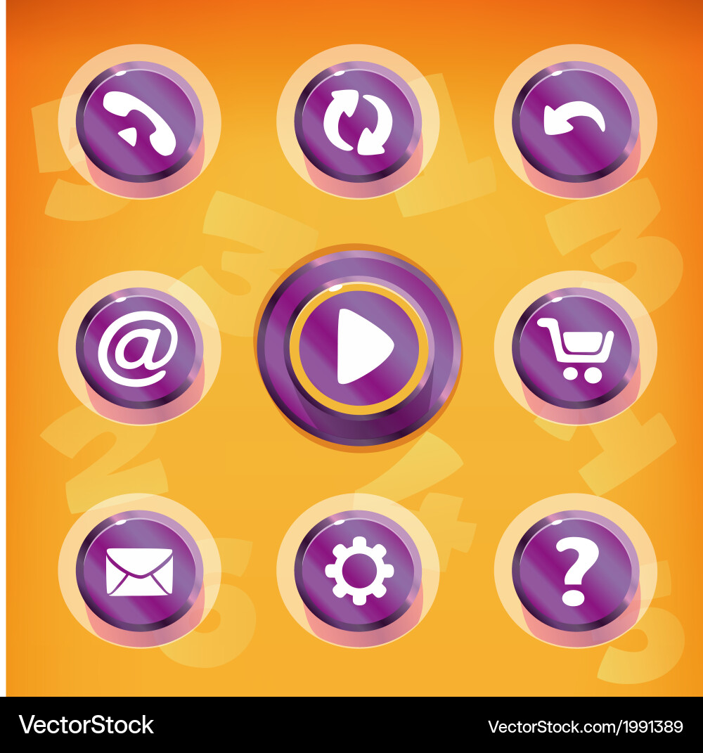 Button game Royalty Free Vector Image - VectorStock