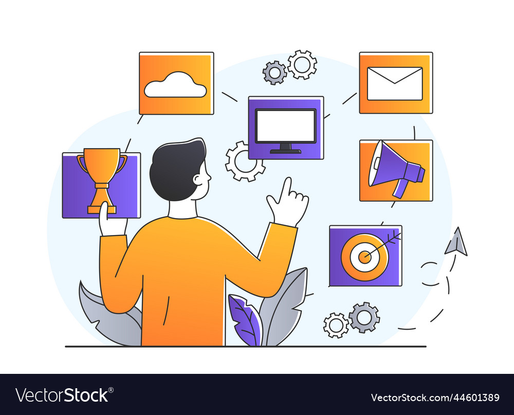 Customer relationship management Royalty Free Vector Image Customer relationship management Royalty Free Vector Image