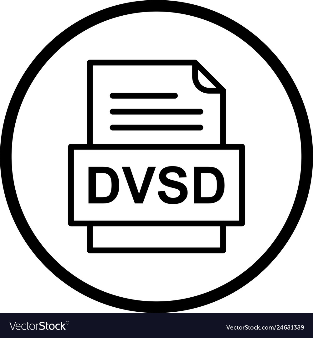 Dvsd file document icon Royalty Free Vector Image