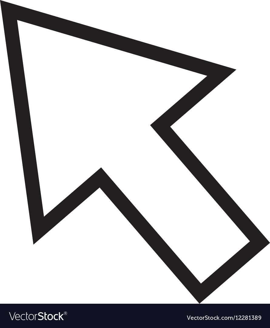 Isolated click cursor Royalty Free Vector Image