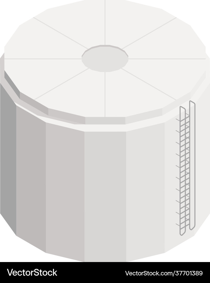 Isometric water reservoir Royalty Free Vector Image