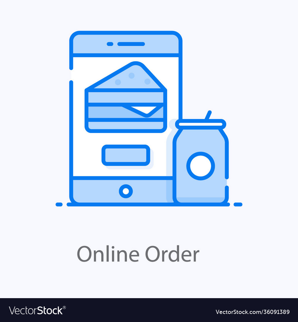 Online order Royalty Free Vector Image - VectorStock