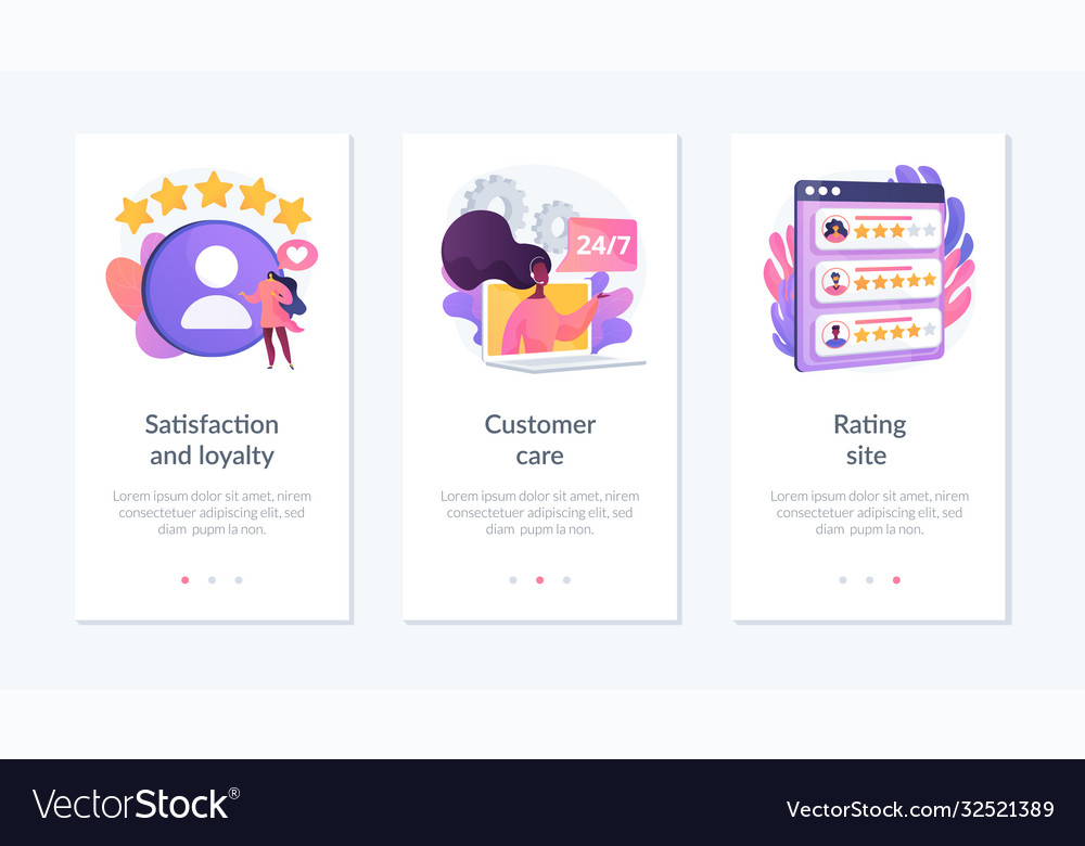 Personalized service app interface template Vector Image