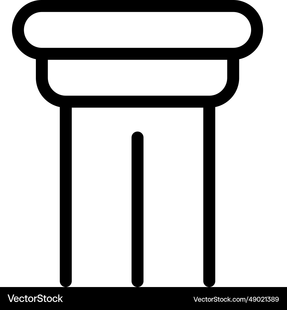 Pillar a structural support in architecture Vector Image