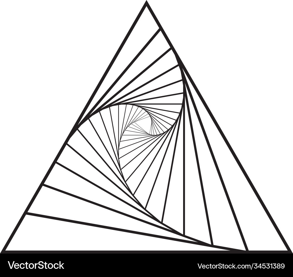 Triangle logo - abstract prism geometric business Vector Image