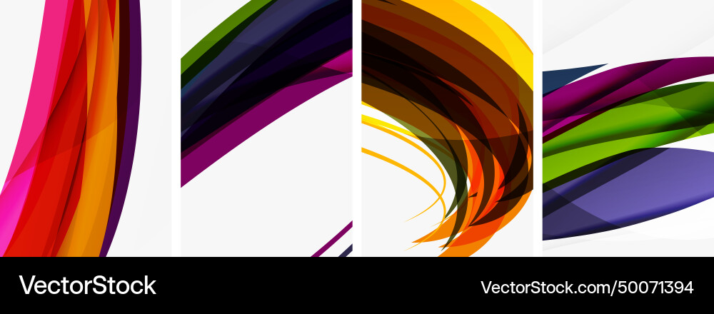 Abstract colorful wave posters for wallpaper Vector Image