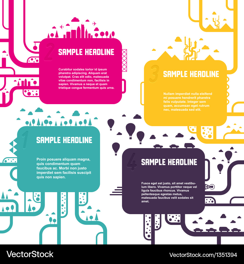 Banners with numbers Royalty Free Vector Image