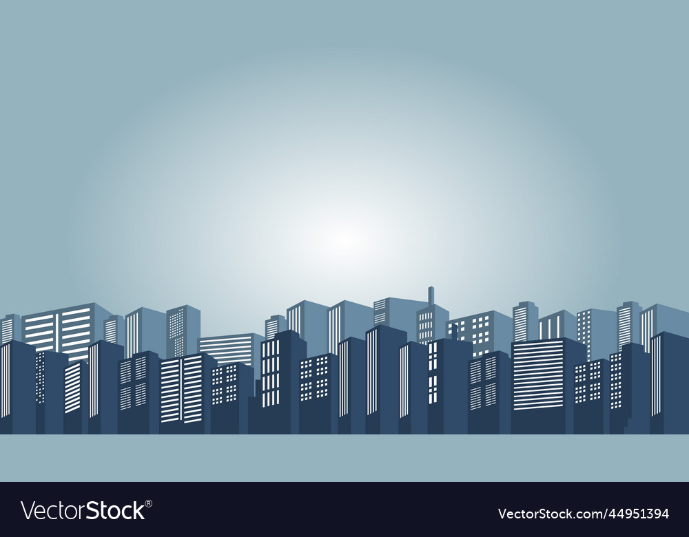 City building modern skyscrapers with beautiful Vector Image