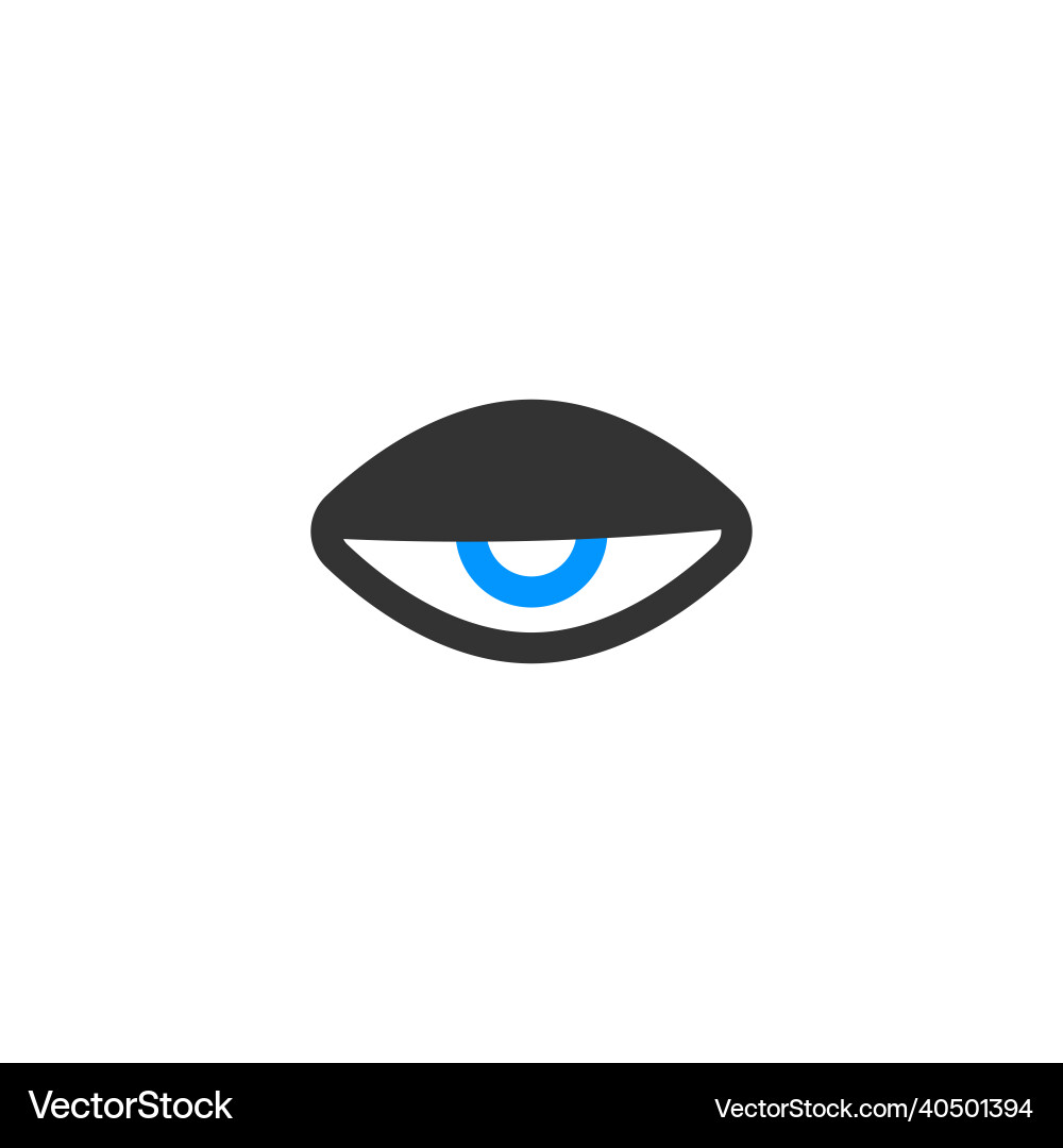 Closing eye icon hide stock isolated Royalty Free Vector