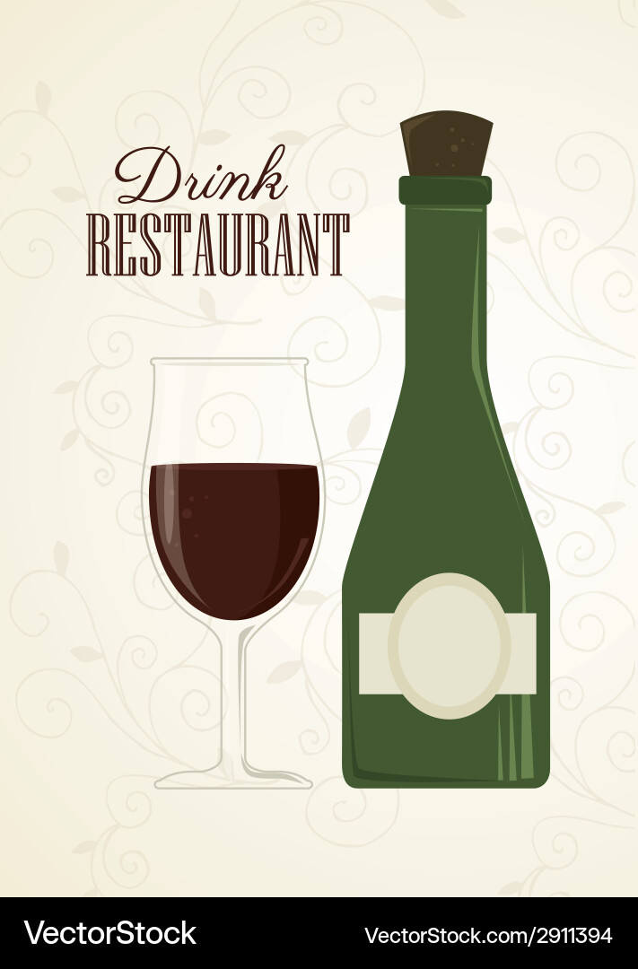 Drink design over beige background Royalty Free Vector Image