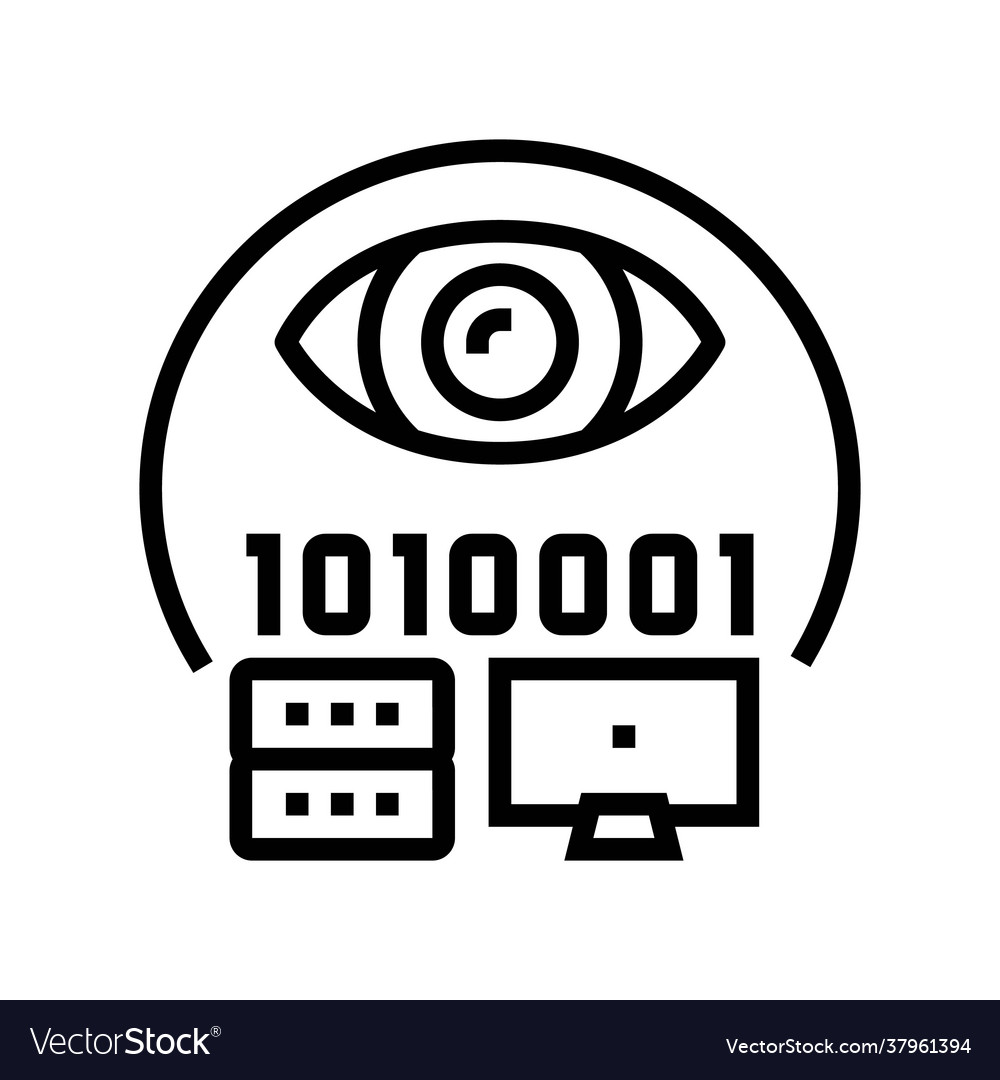 Electronic fraud line icon Royalty Free Vector Image Electronic fraud line icon Royalty Free Vector Image