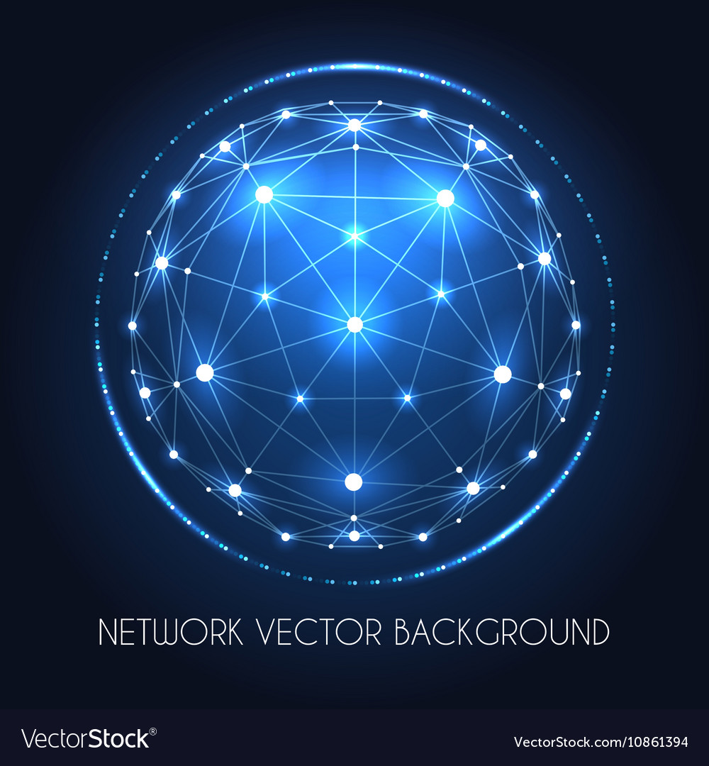 Globe network sphere connection concept Royalty Free Vector