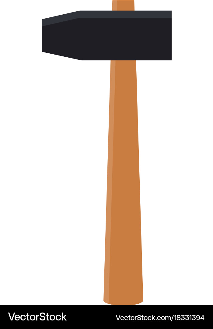 Mallet construction tool Royalty Free Vector Image