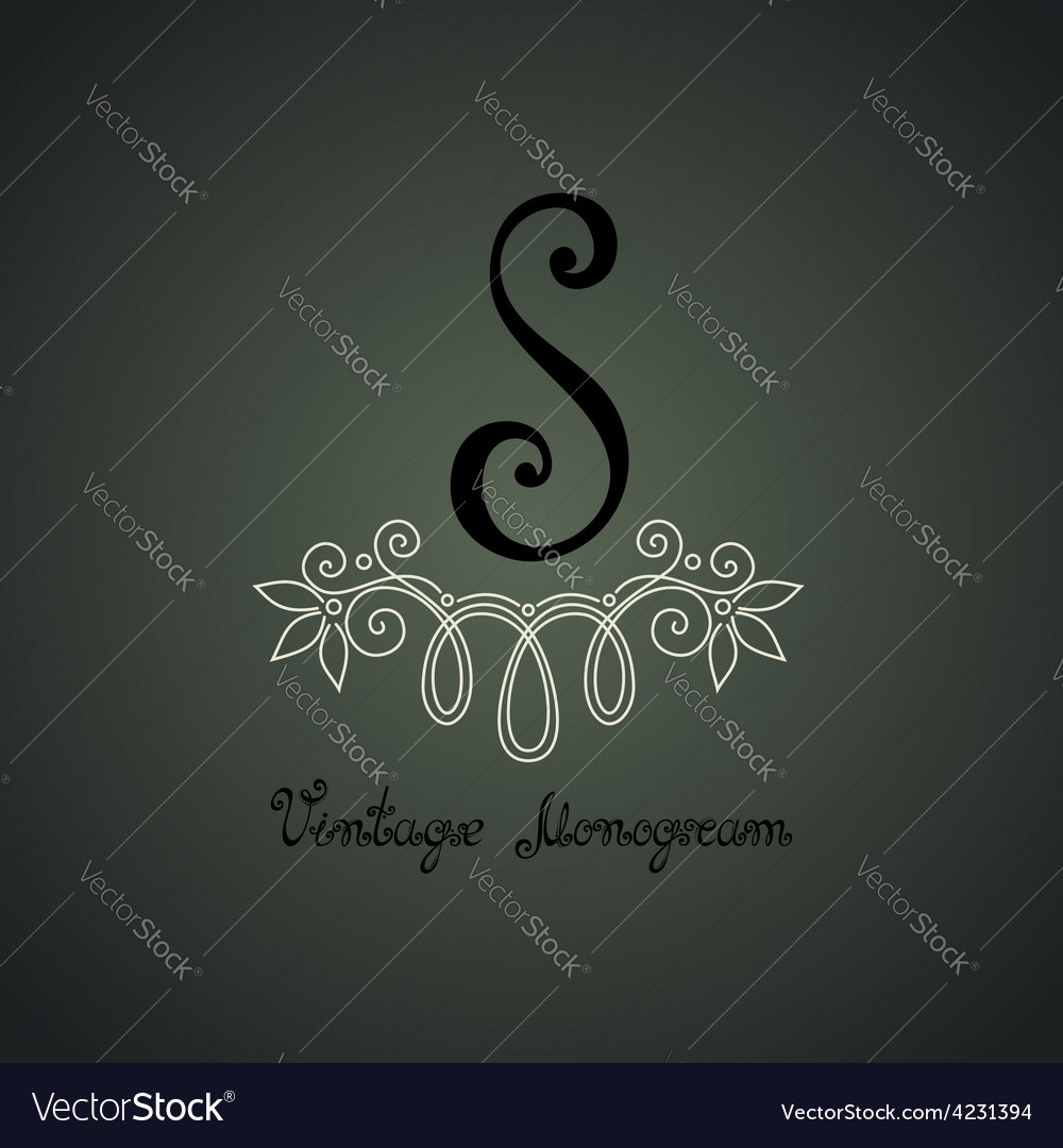 Monogram design Royalty Free Vector Image - VectorStock