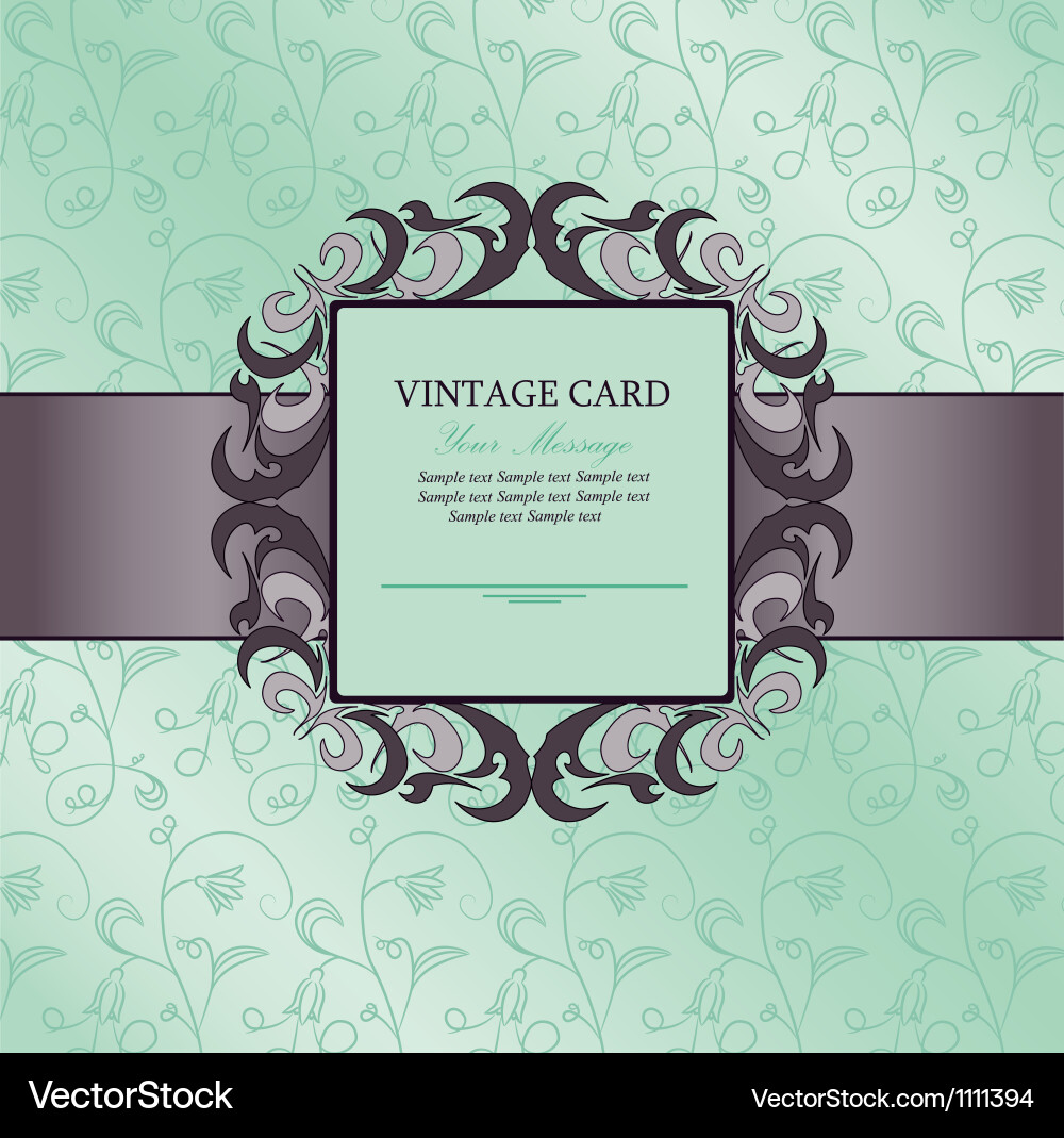 Vintage card Royalty Free Vector Image - VectorStock